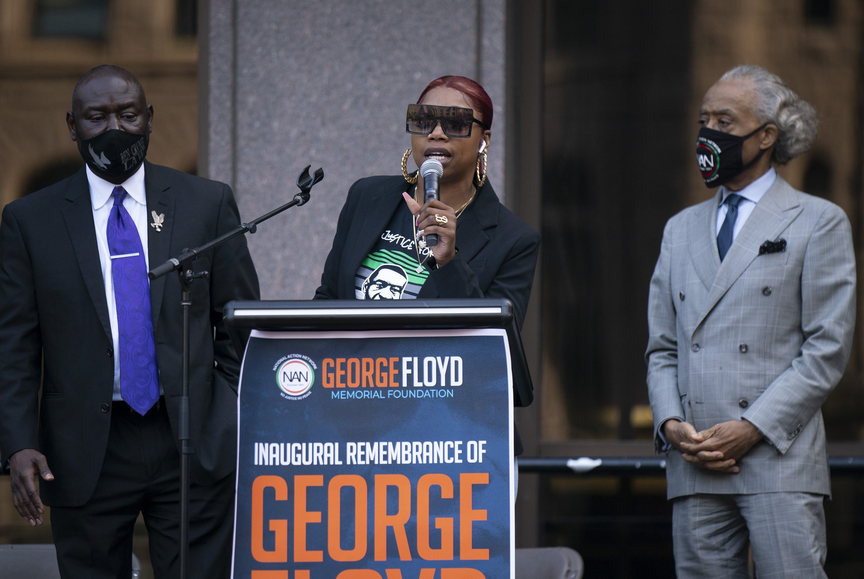 George Floyd's family holds rally, march in brother's memory